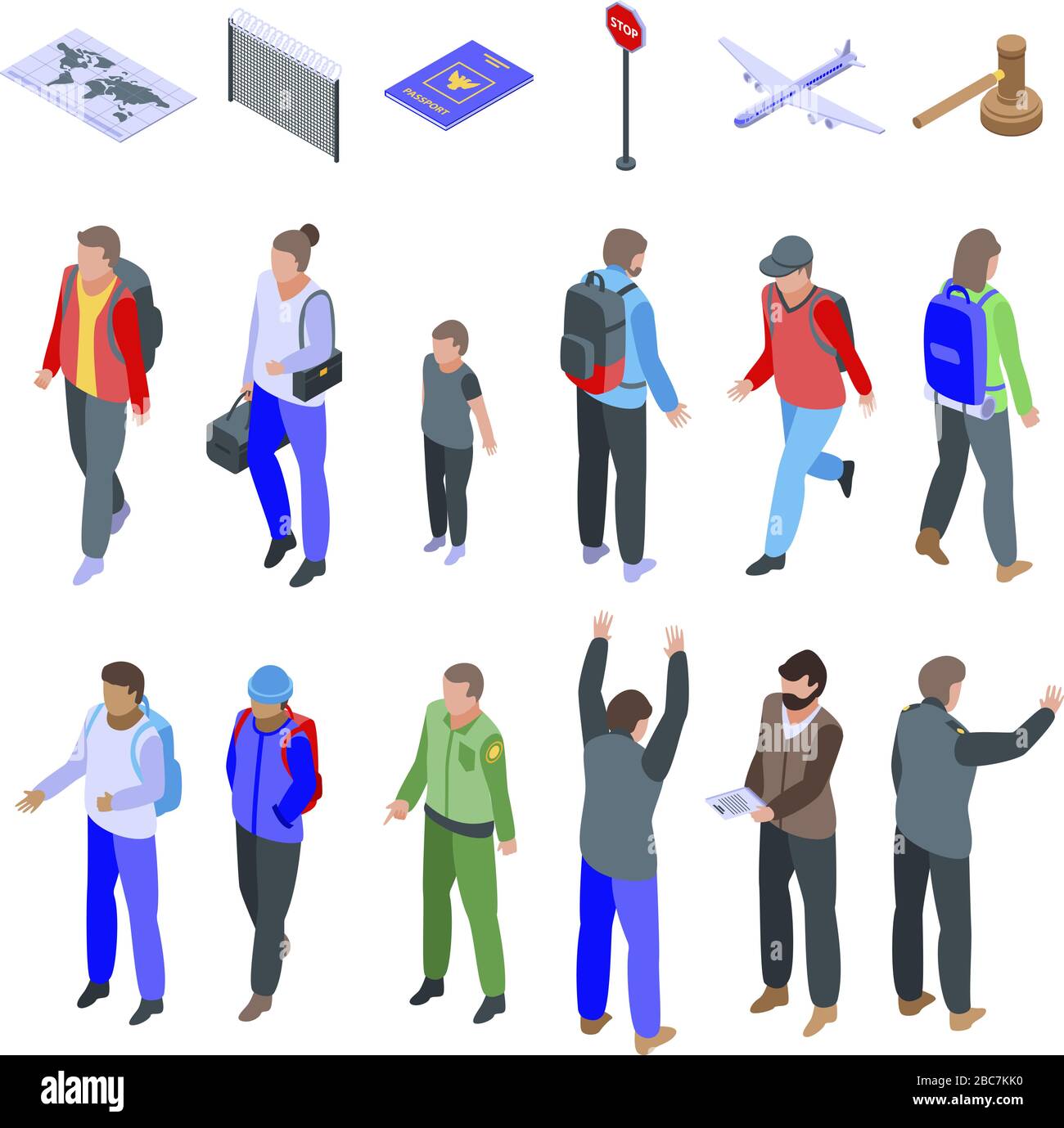 Africa immigrants border Stock Vector Images - Alamy