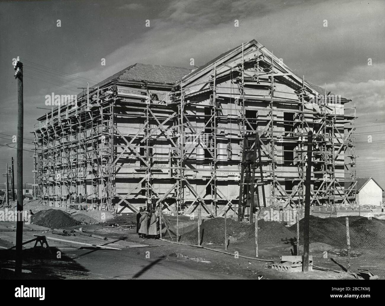 Building of the houses of the Party members, Inauguration of the ...