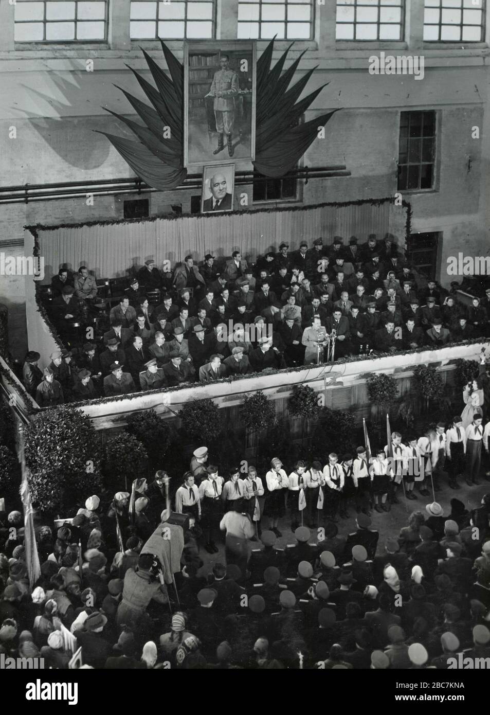 Communist Party members at Farkash's speech, Inauguration of the ...