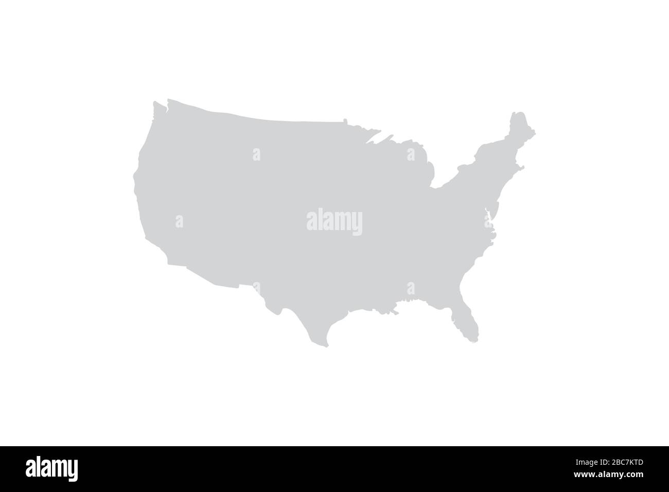 vector USA states map on white back Stock Vector Image & Art - Alamy