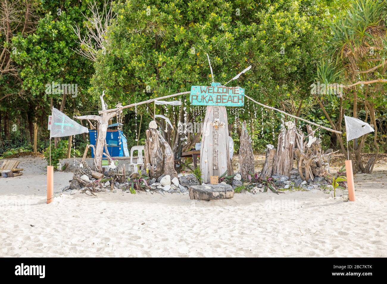 Boracay Island beautiful beach puka shell beach, Philippines Stock ...