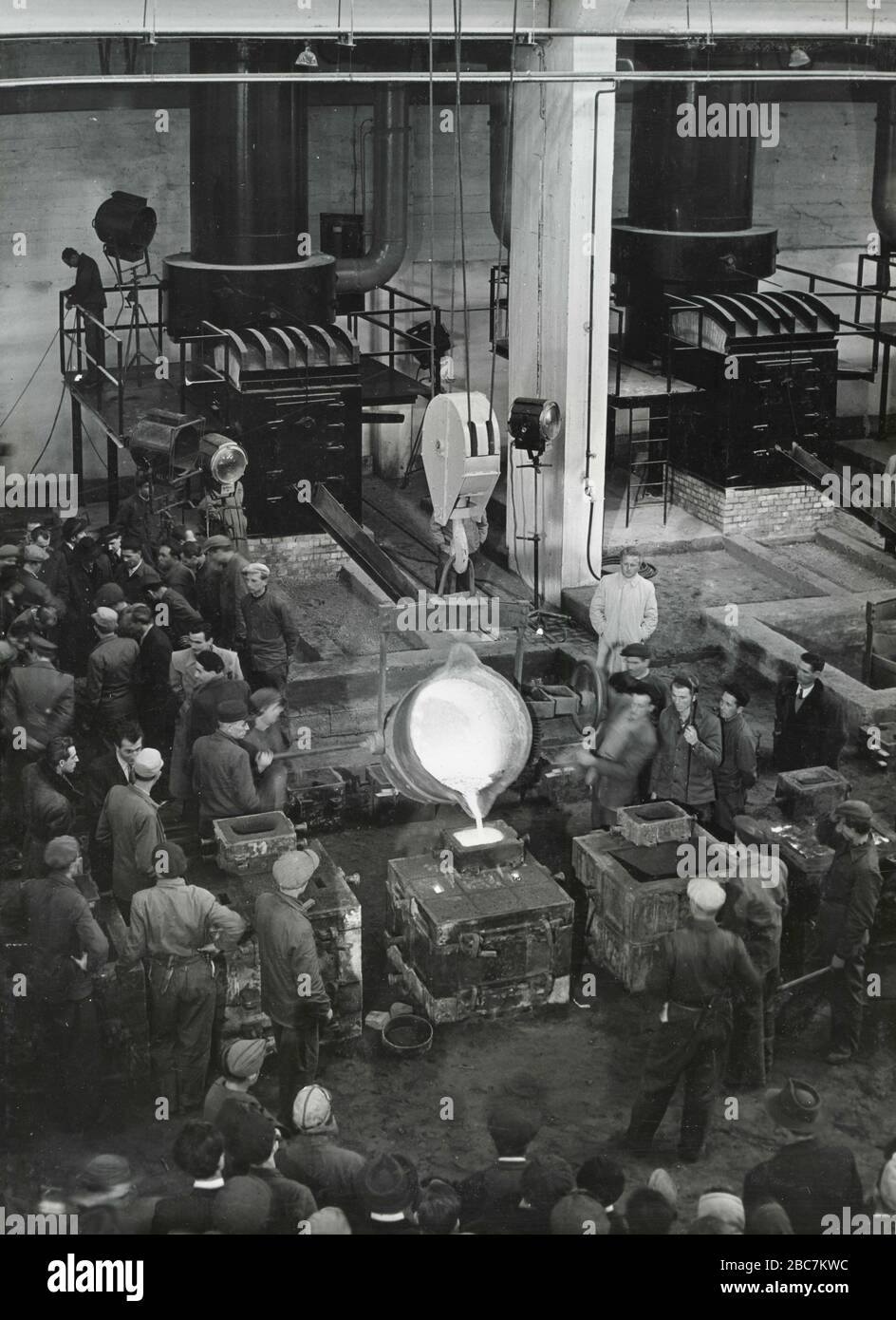 The first production of the Sovietic steel plant Stalin, Dunaújváros ...