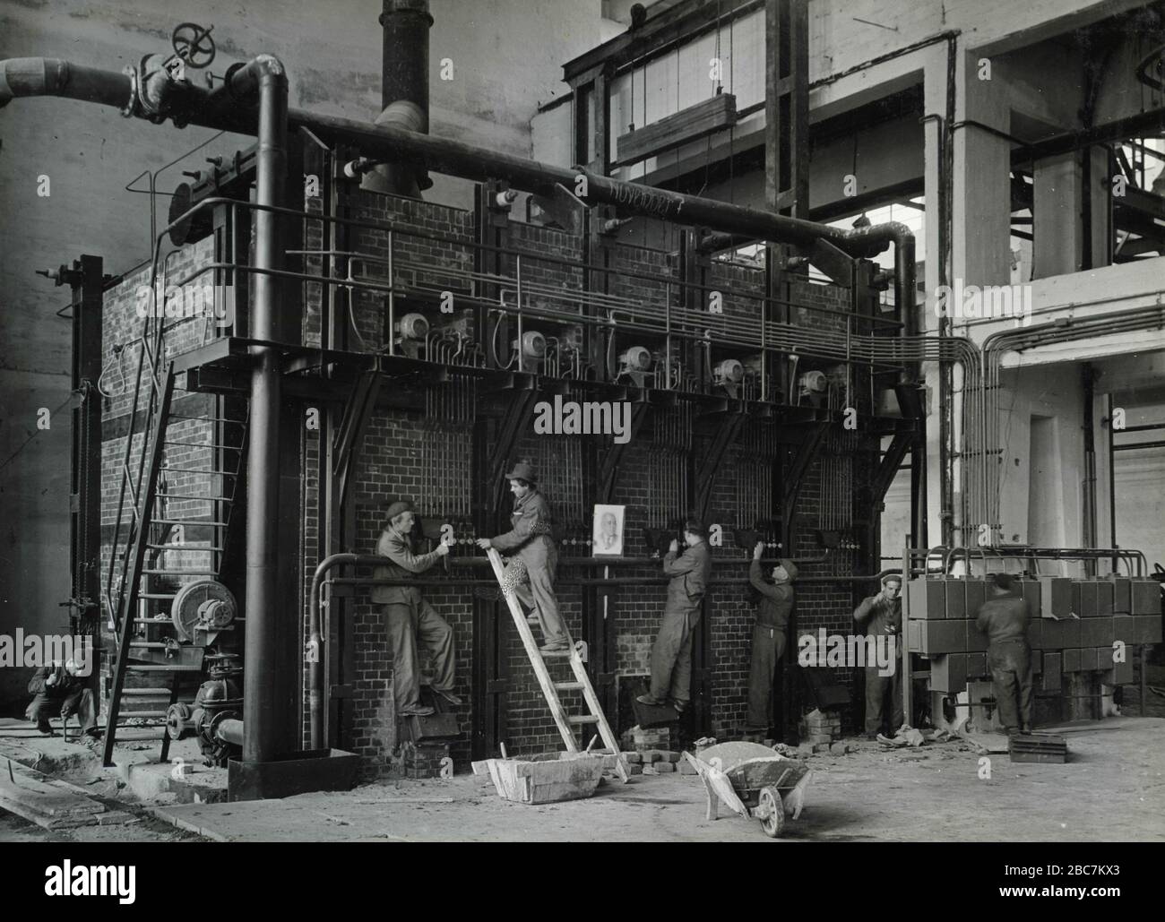 The drying department of the Sovietic steel plant Stalin, Dunaújváros ...