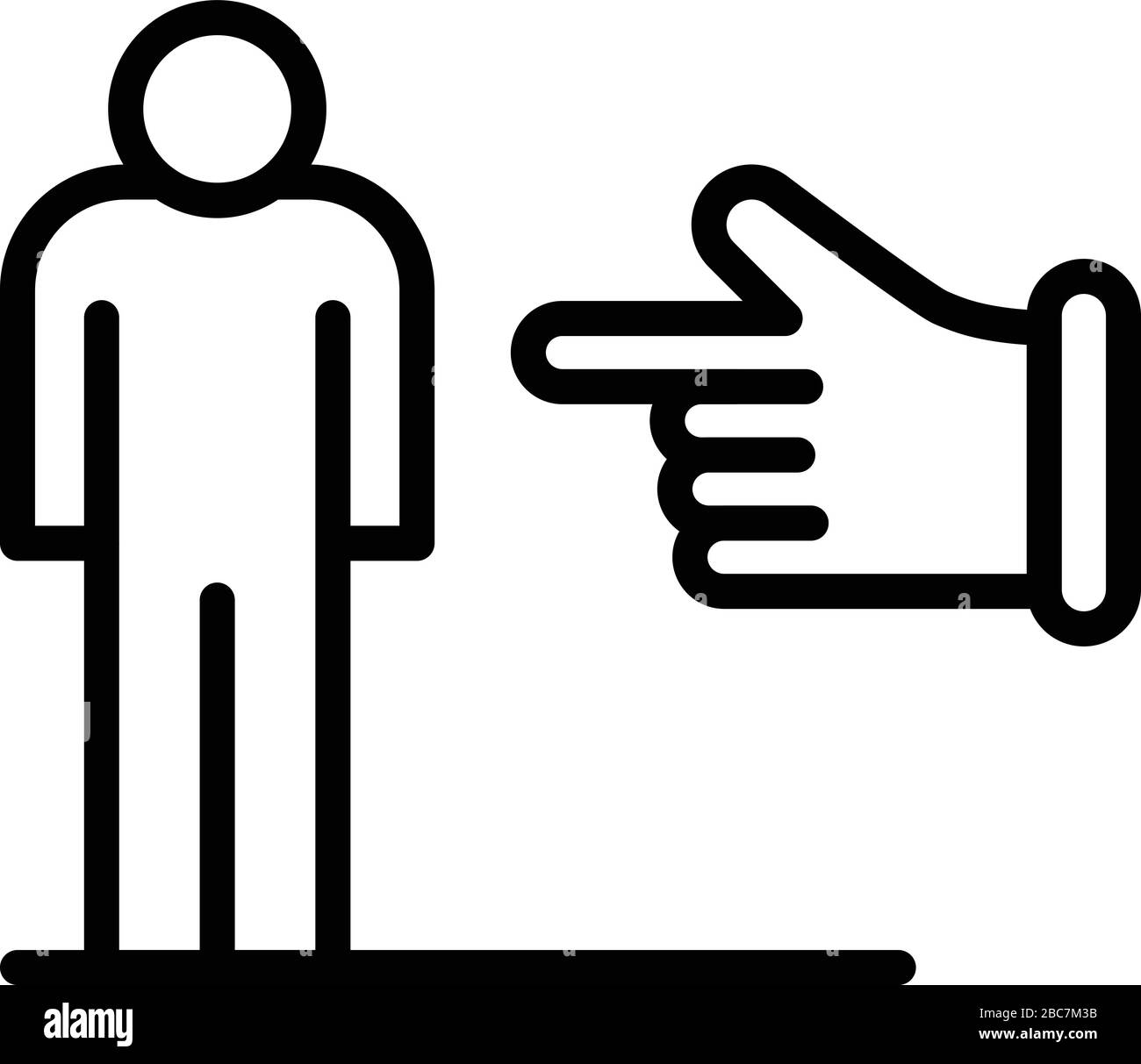 No finger racism direction icon, outline style Stock Vector Image & Art ...