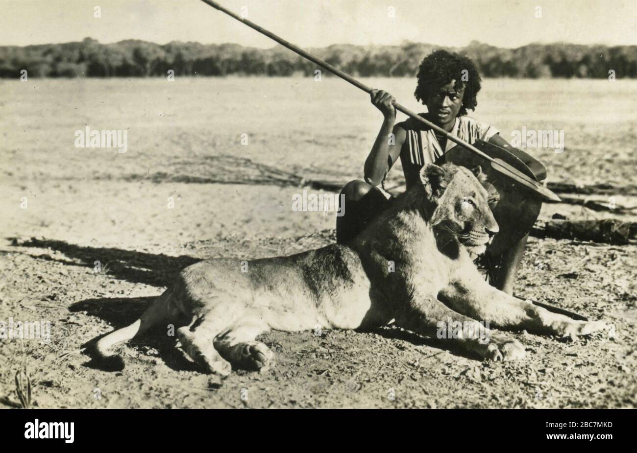 African Hunter With Spear
