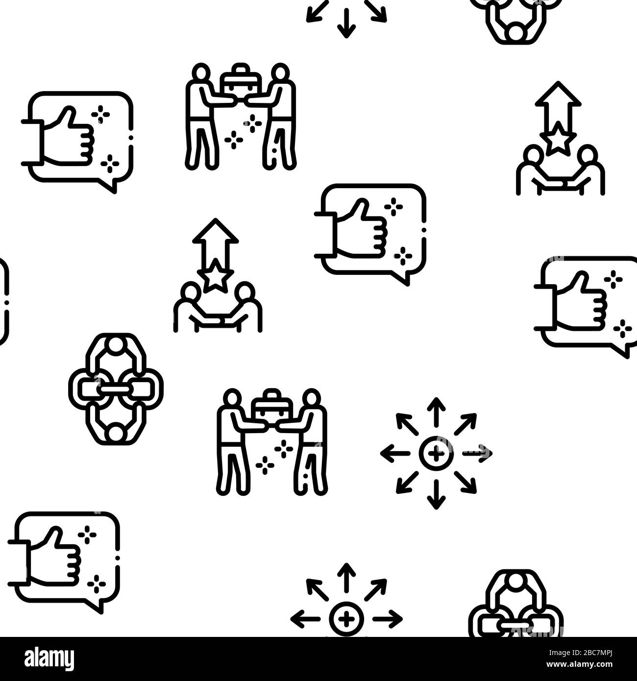 Collaboration Work Seamless Pattern Vector Stock Vector Image & Art - Alamy