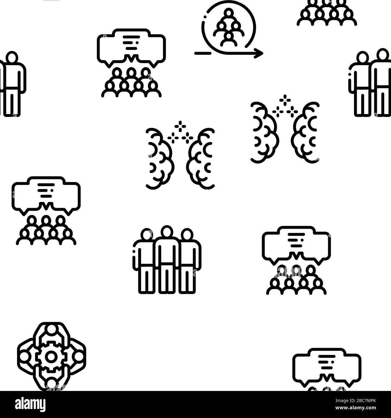 Collaboration Work Seamless Pattern Vector Stock Vector Image & Art - Alamy