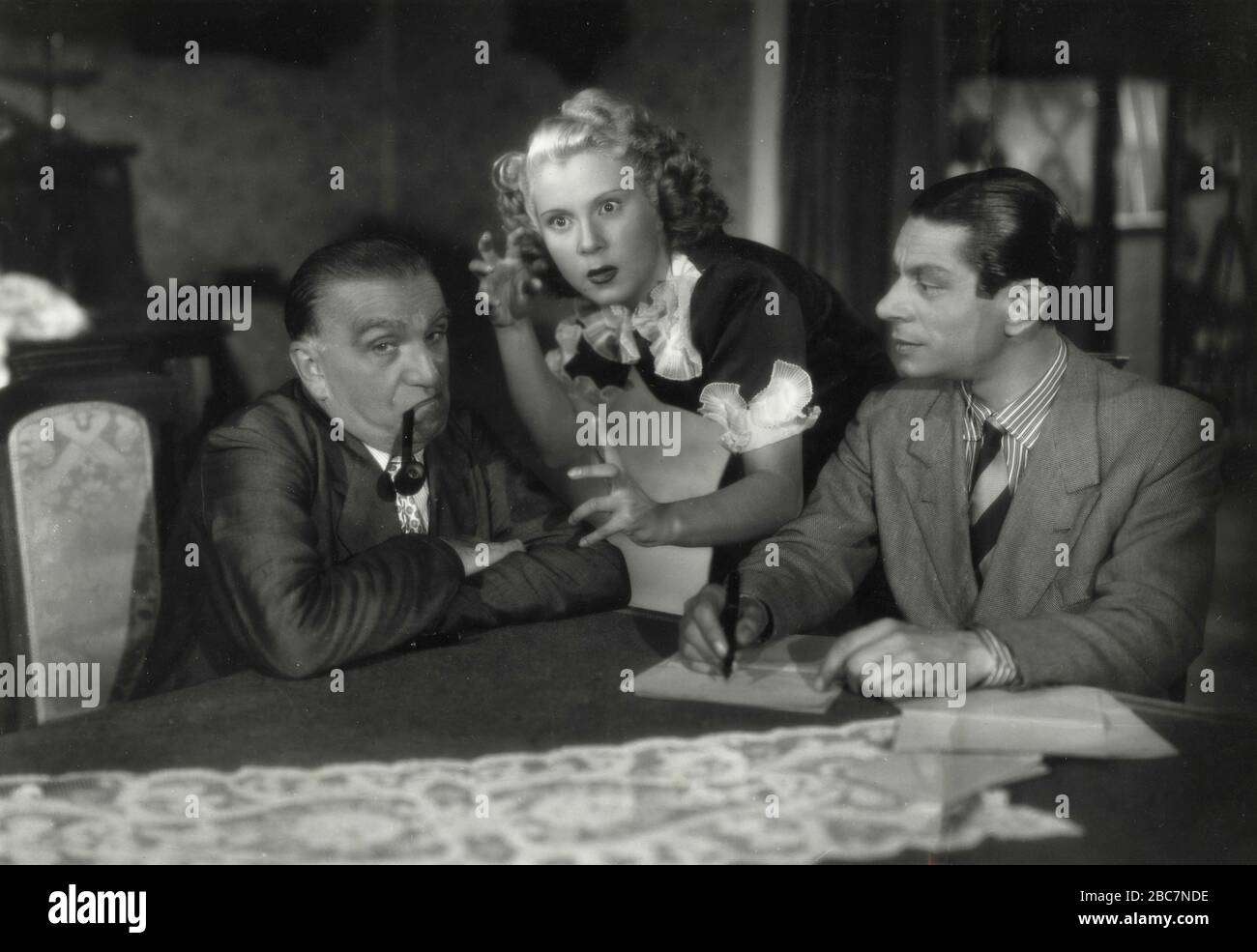 Italian actors Antonio Gandusio, Lilia Silvi, and Tino Scotti in the ...