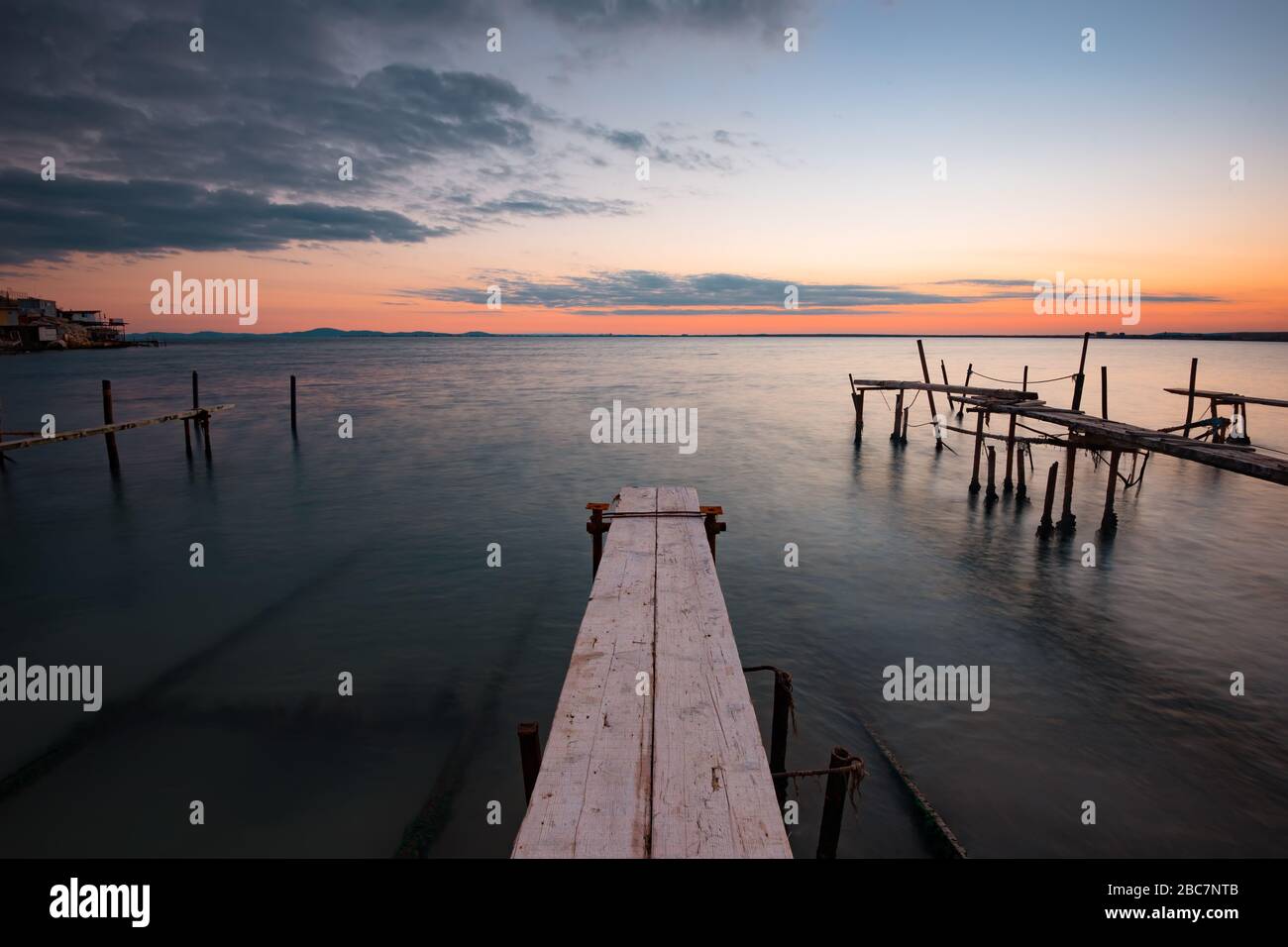 Magnificent summer seascape/ landscape. Sunset at Ravda, Bulgaria Stock ...