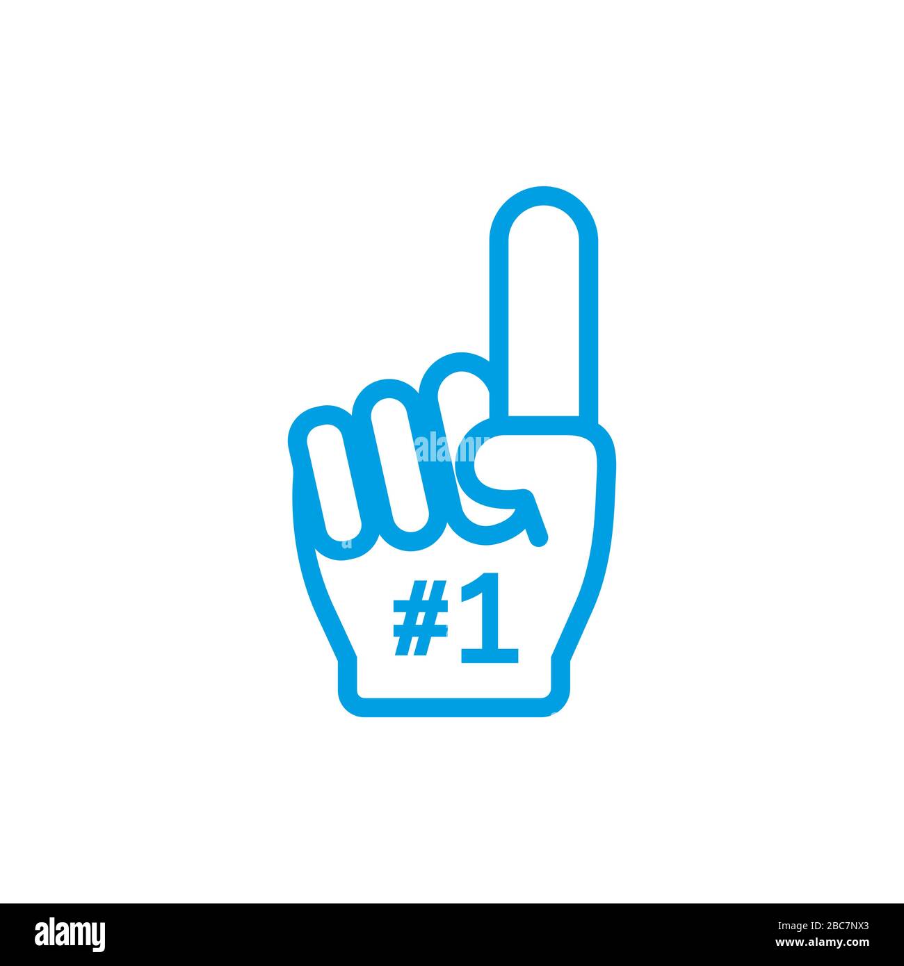 Fan Number One - Vector Illustration on white back Stock Vector Image ...
