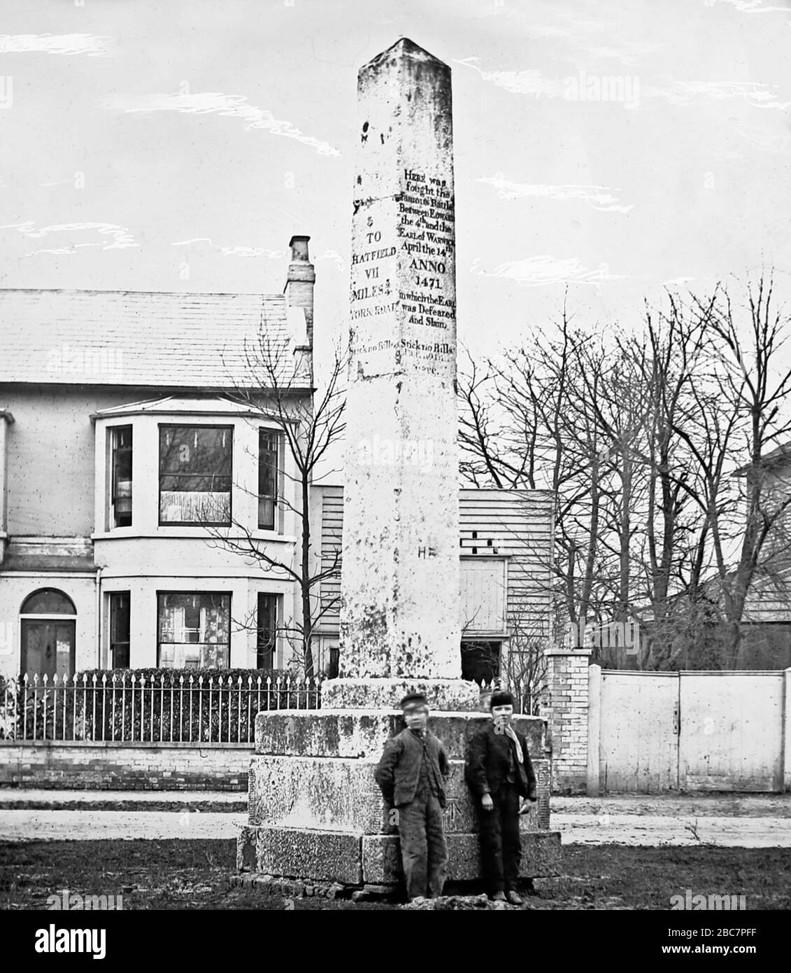 Battle of Barnet Memorial, Monken Hadley, early 1900s Stock Photo - Alamy