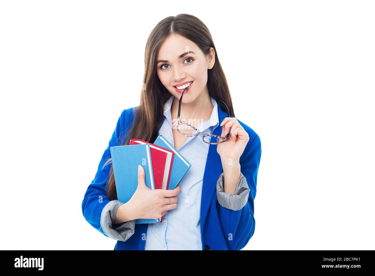 Attractive happy student holding hi-res stock photography and images ...
