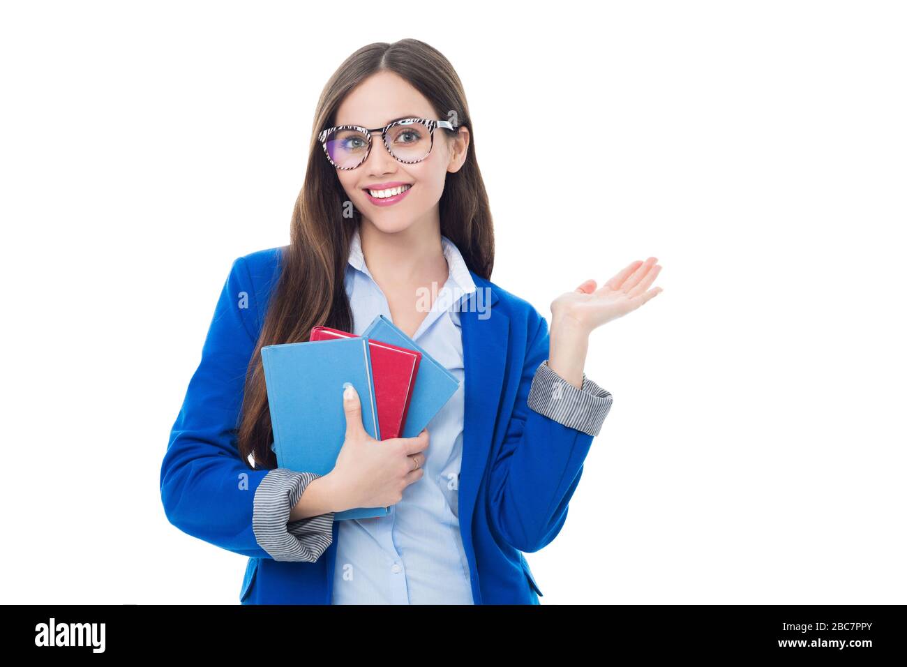 Female student smiling Stock Photo - Alamy