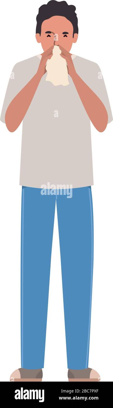 Avatar man with cold vector design Stock Vector Image & Art - Alamy