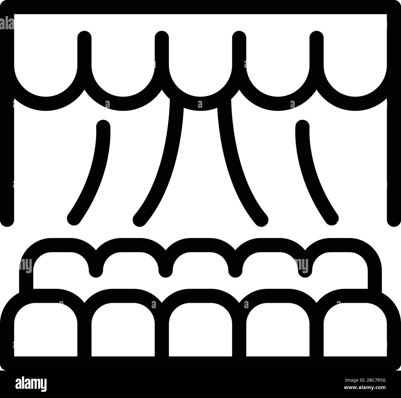 Theatre scene icon, outline style Stock Vector Image & Art - Alamy