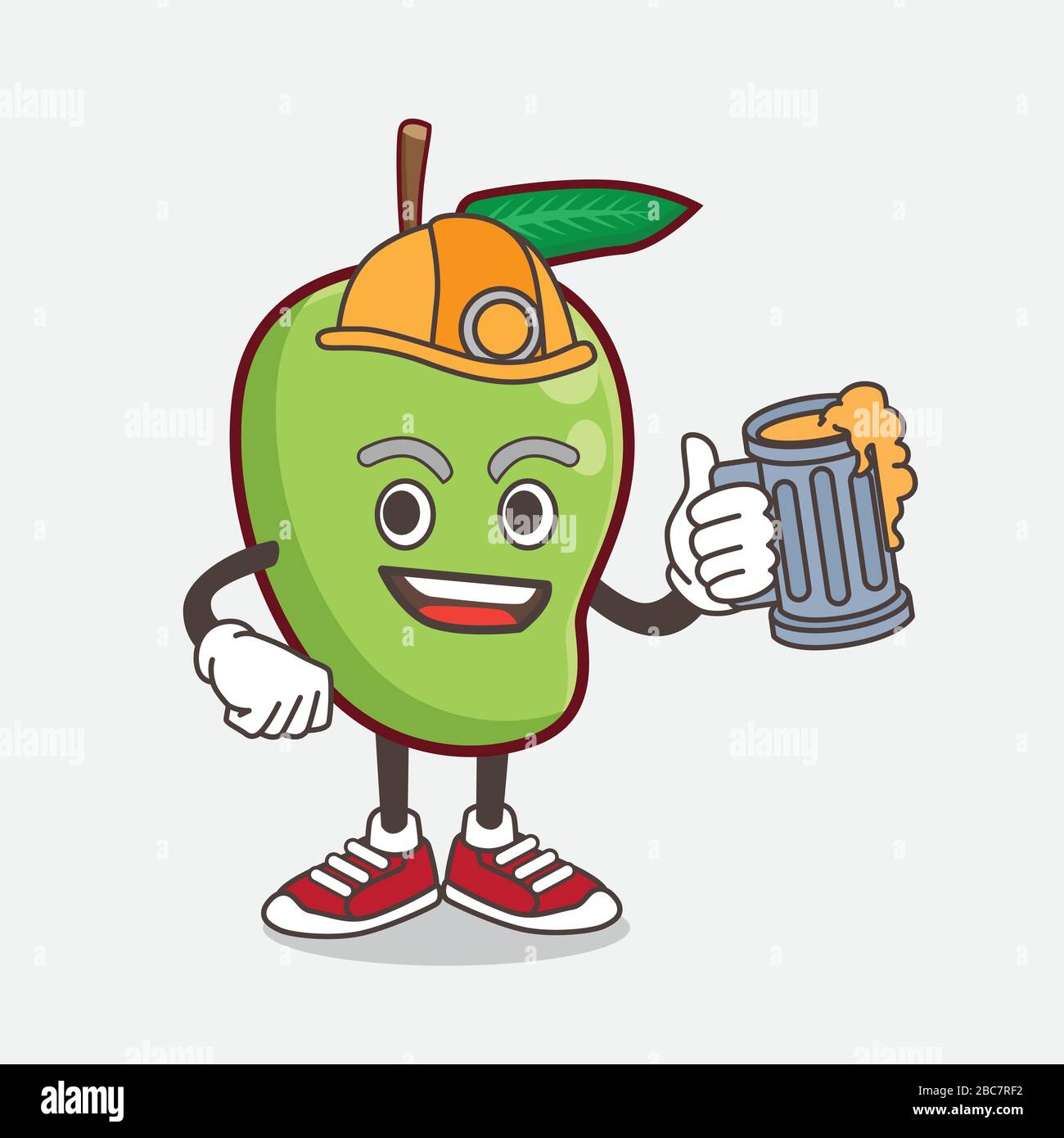 Green Mango Mascot Character Vector Illustration Stock Vector Image ...