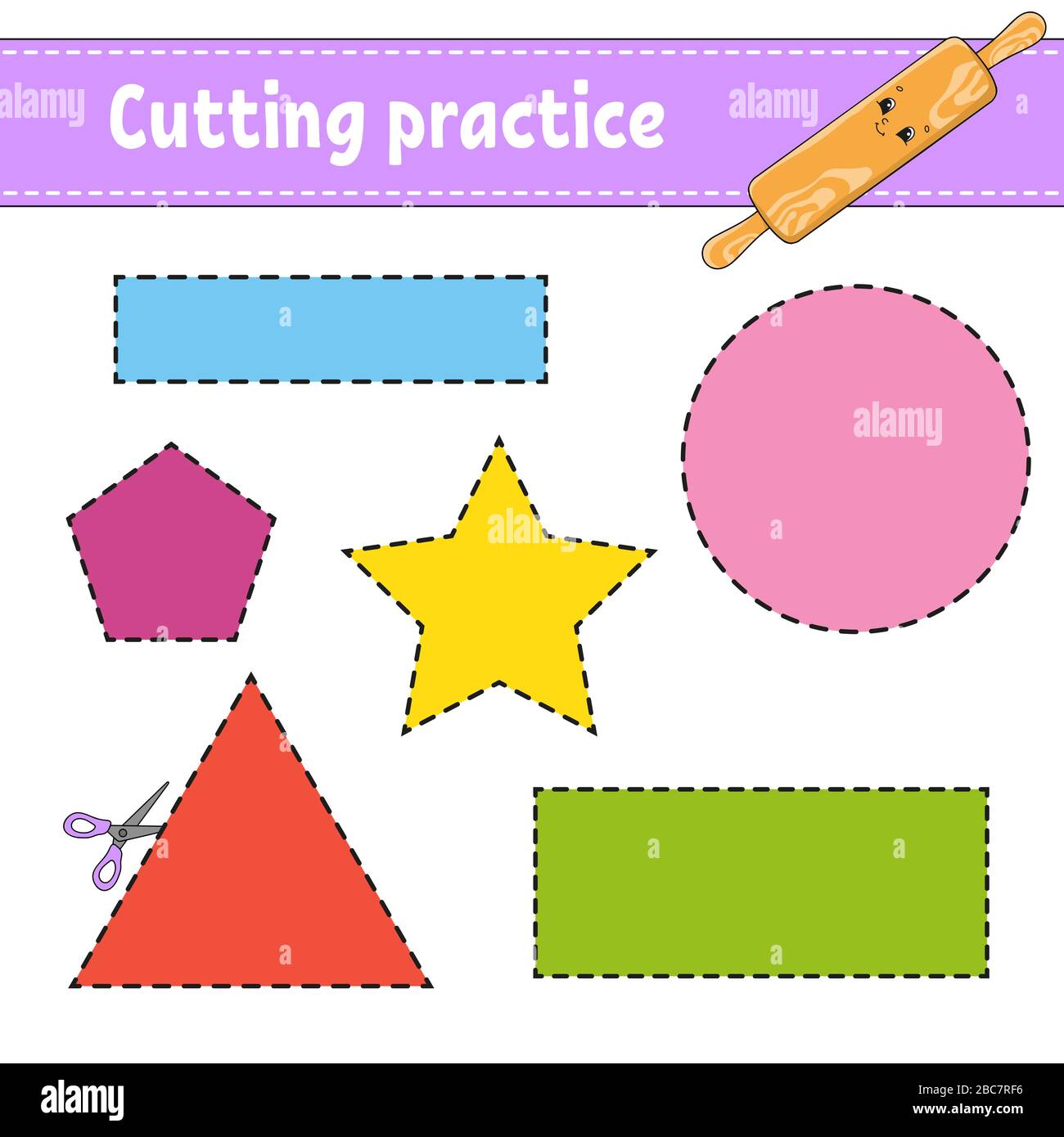 Cut out rolling pin Stock Vector Images - Alamy