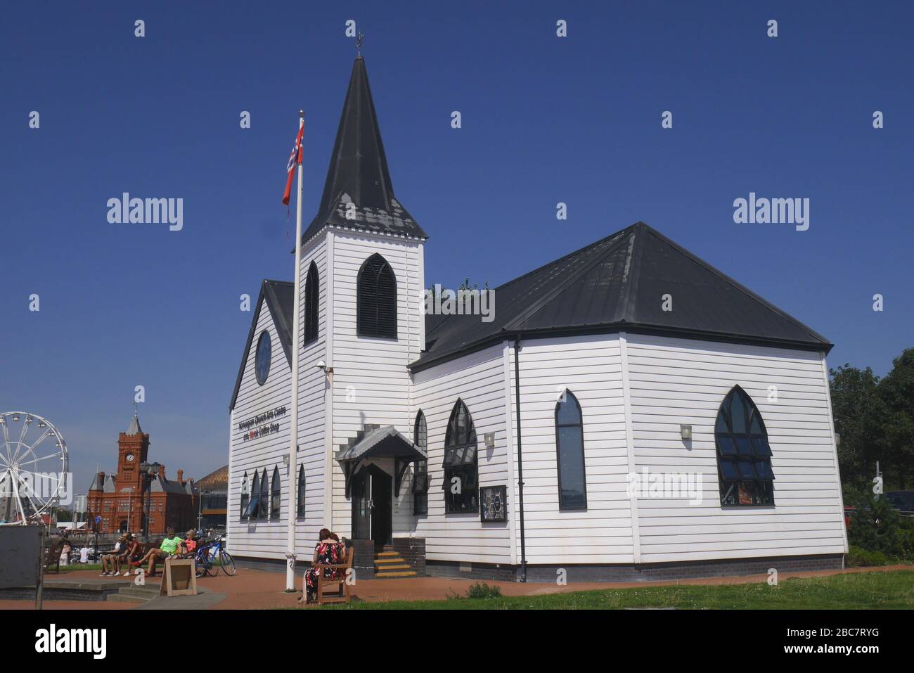 Norwegian Church, Cardiff Bay, Cardiff, Wales, United Kingdom Stock ...
