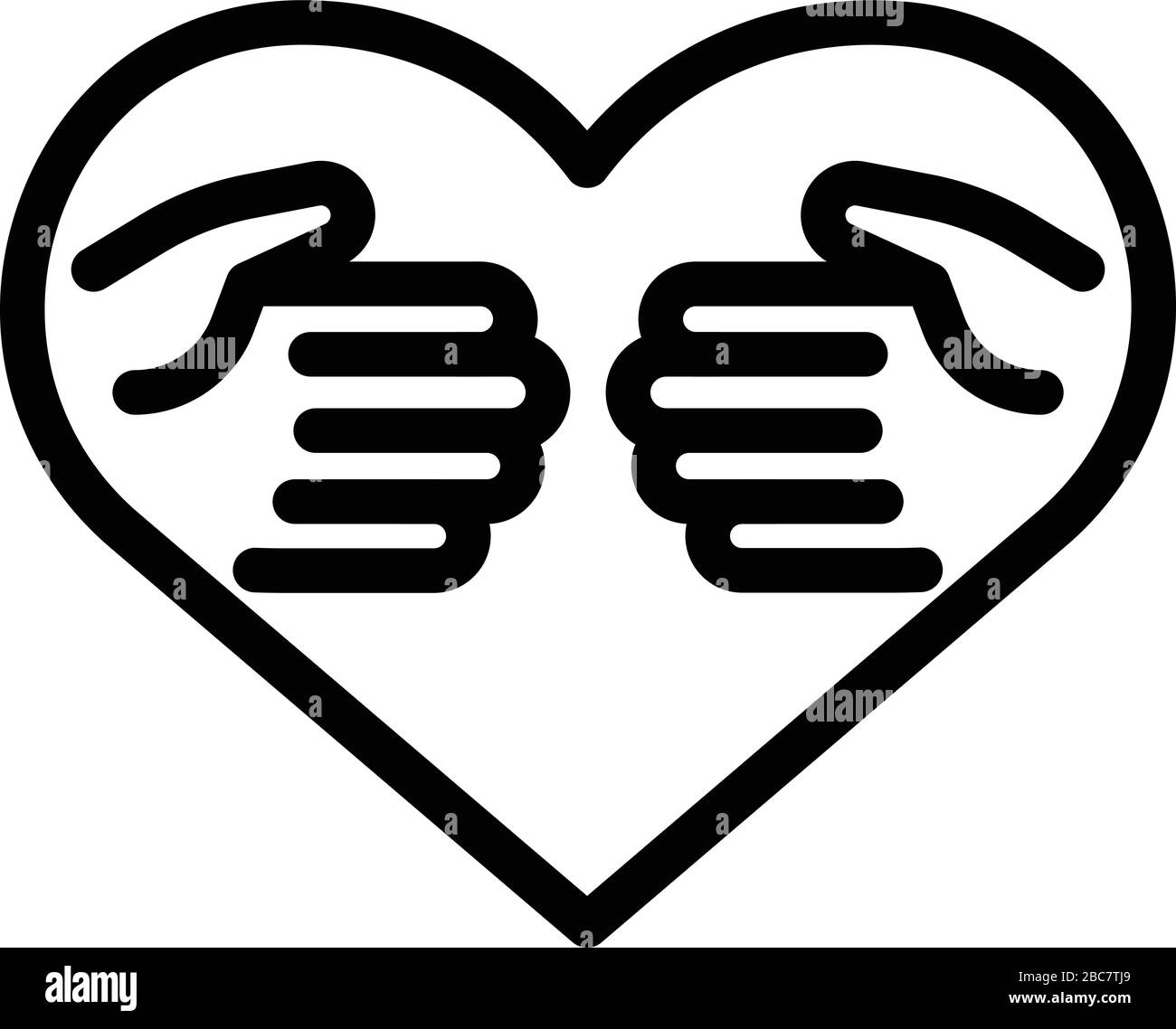 People affection icon outline Cut Out Stock Images & Pictures - Alamy