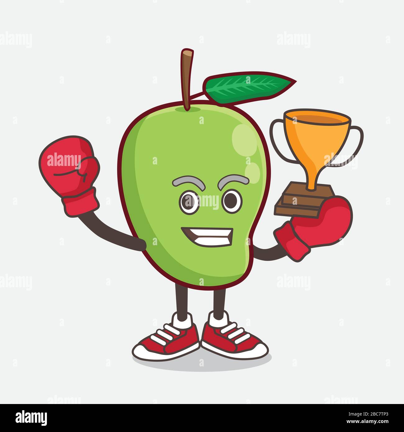 Green Mango Mascot Character Vector Illustration Stock Vector Image ...