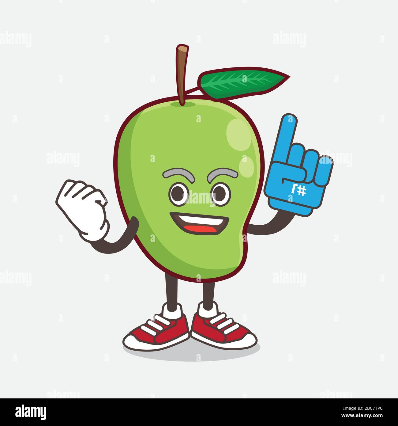 Green Mango Mascot Character Vector Illustration Stock Vector Image ...