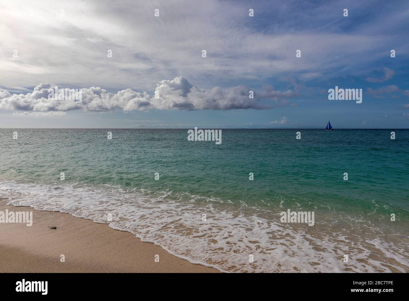 Boracay Island beautiful beach puka shell beach, Philippines Stock ...