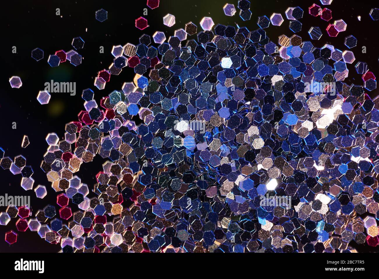 Confetti with macro lens photographed as a close-up in the studio Stock ...