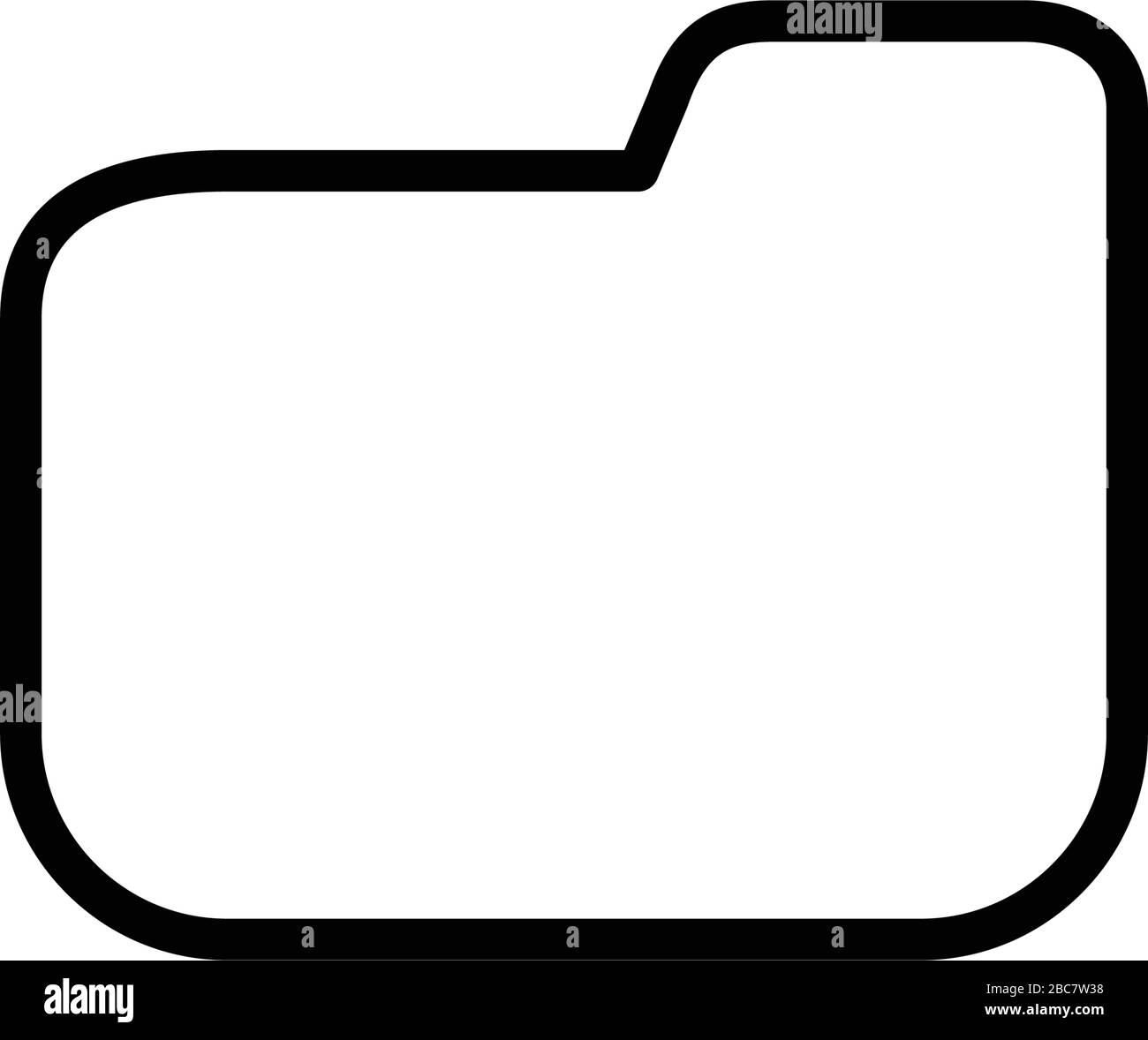 Folder icon line isolated on white background Stock Vector Image & Art ...