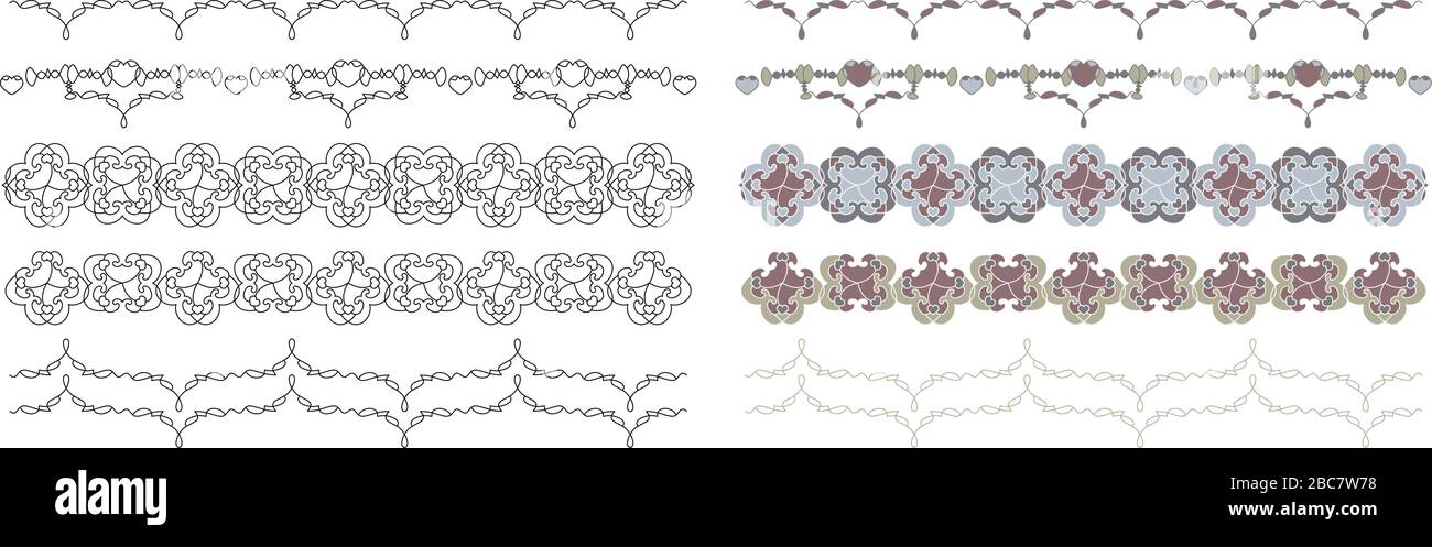 Frieze, Border. Pretty colours. Decorative element. Vector Stock Vector ...