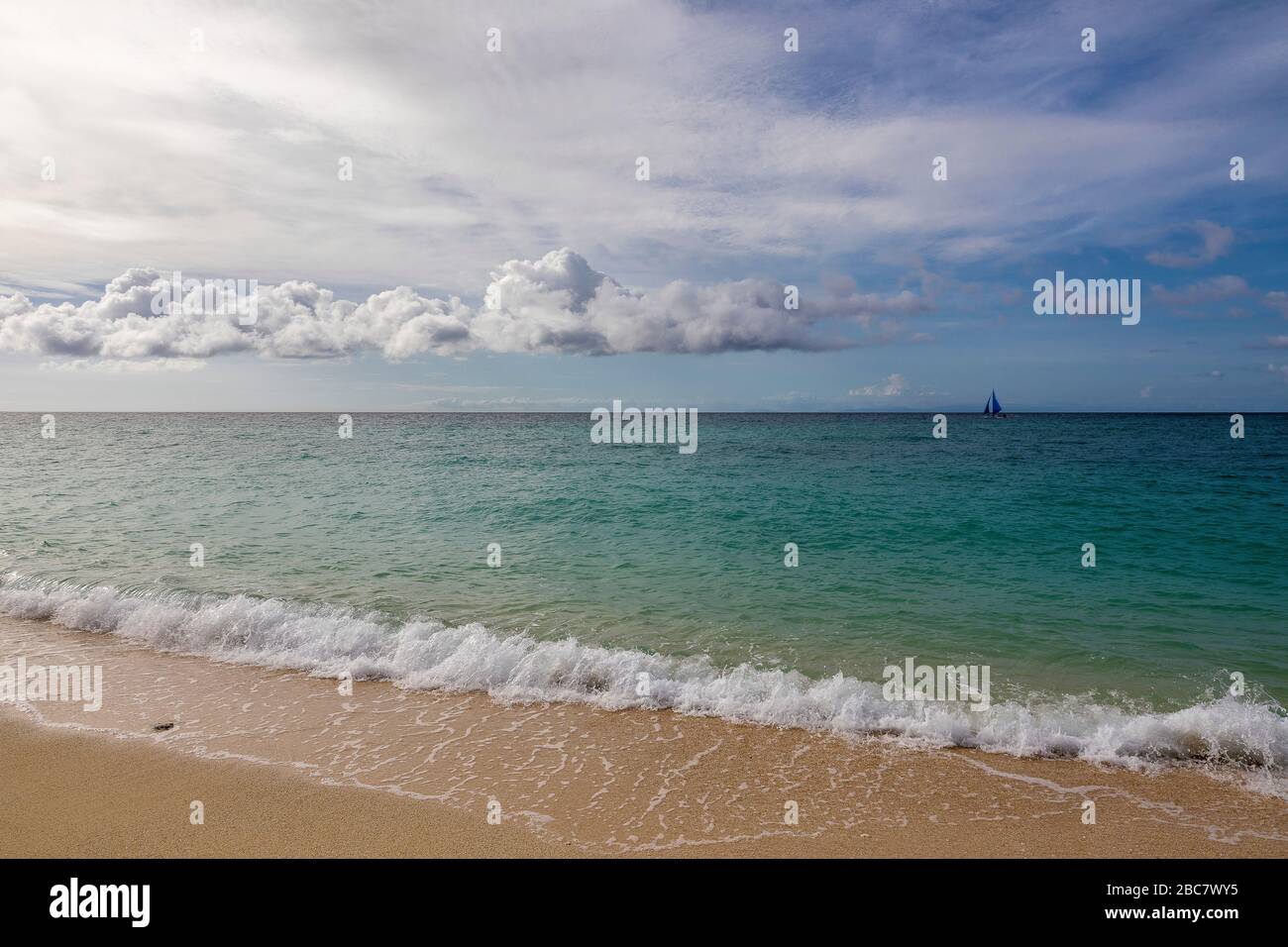Boracay Island beautiful beach puka shell beach, Philippines Stock ...