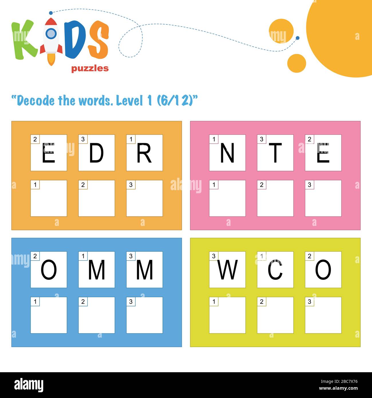 Decode the 3-letter words. Worksheet practice for preschool, elementary ...