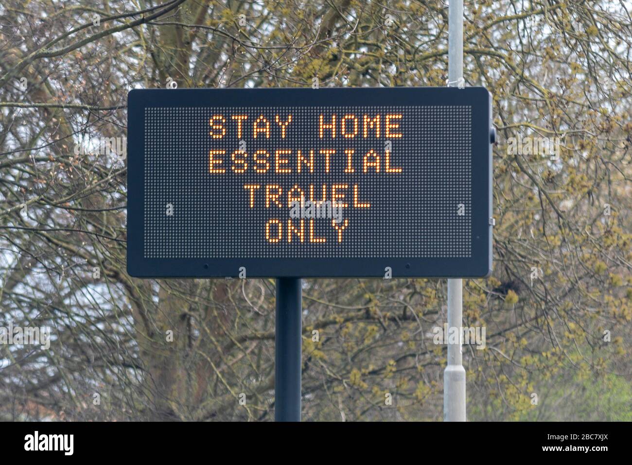Essential travel only signs hi-res stock photography and images - Alamy