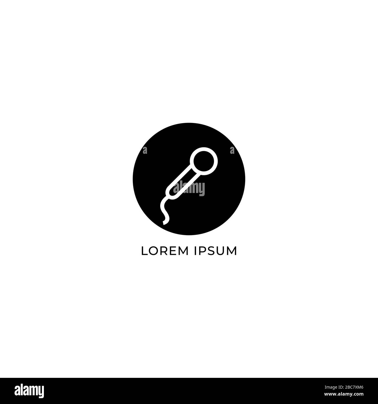 Minimal Podcast logo design template isolated on white background ...