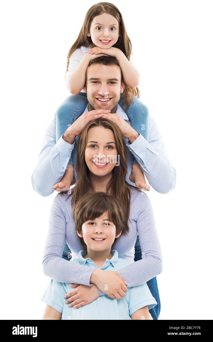 Young family with two kids Stock Photo - Alamy