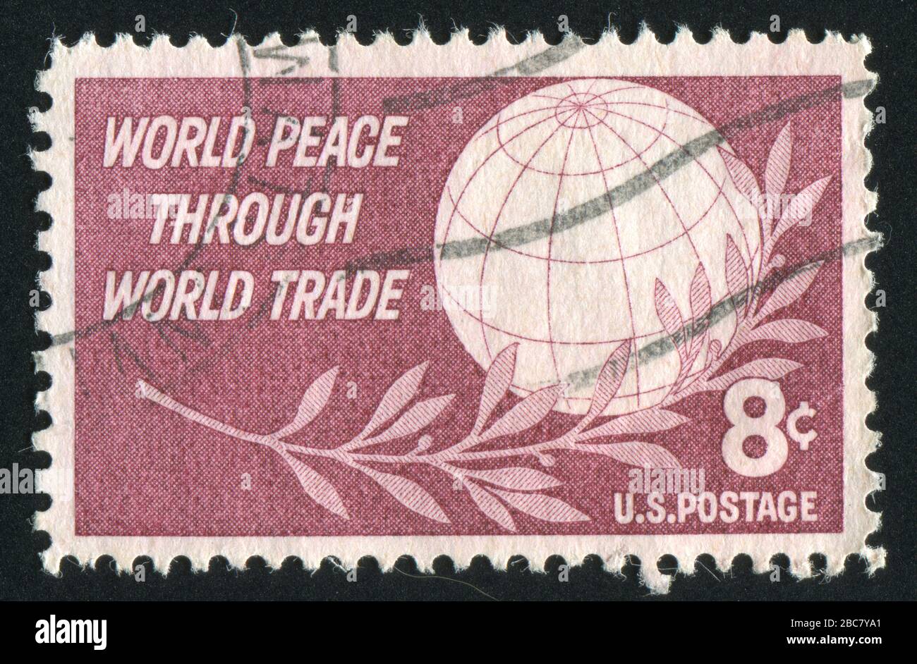UNITED STATES - CIRCA 1959: stamp printed by United states, shows Globe ...