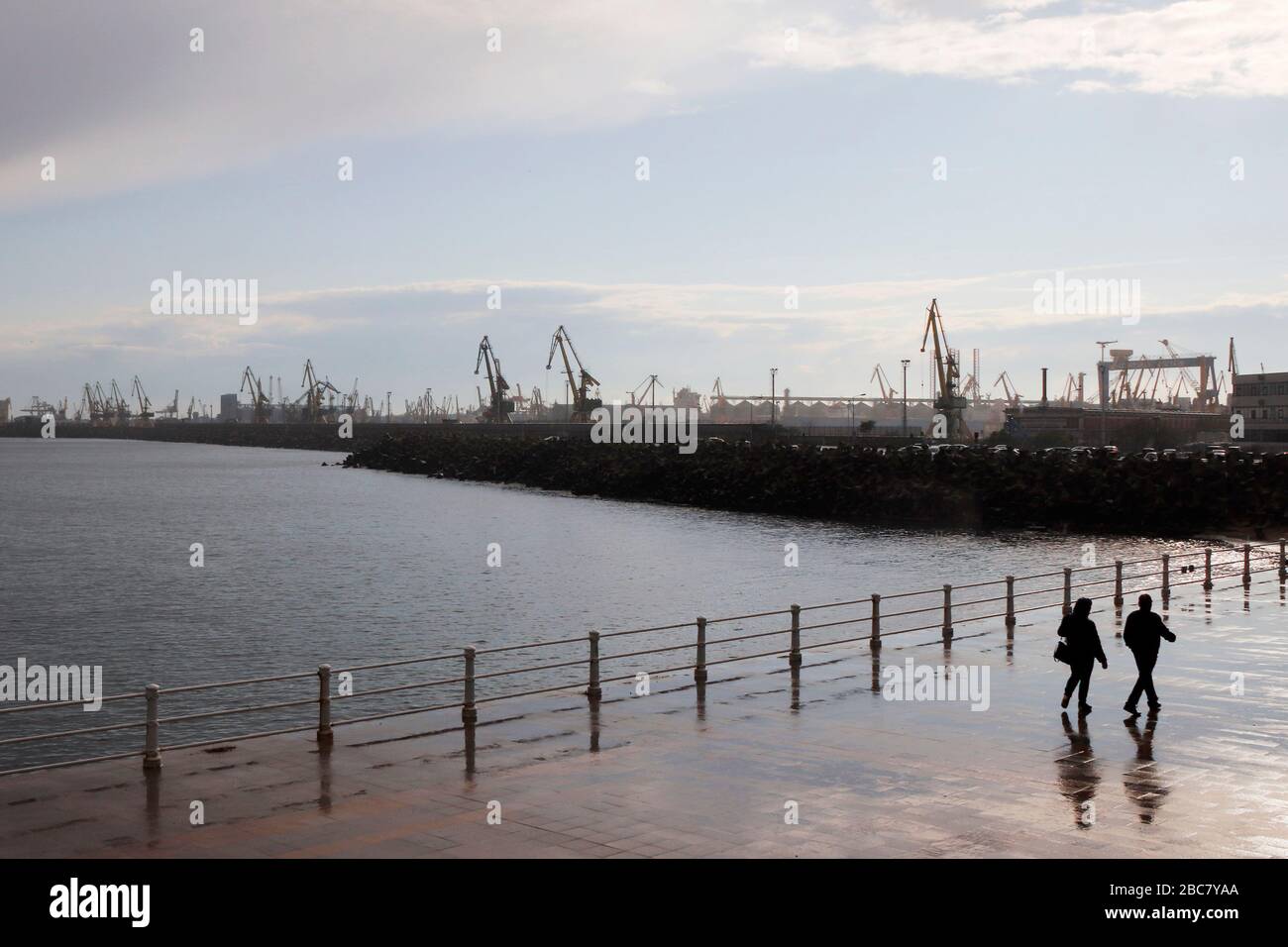 Shipyard at Black Sea, Constanca, Romania Stock Photo - Alamy