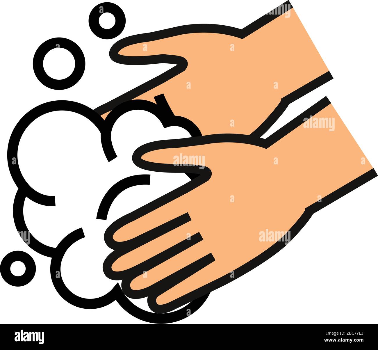 Wash hands icon pack Stock Vector Images - Alamy