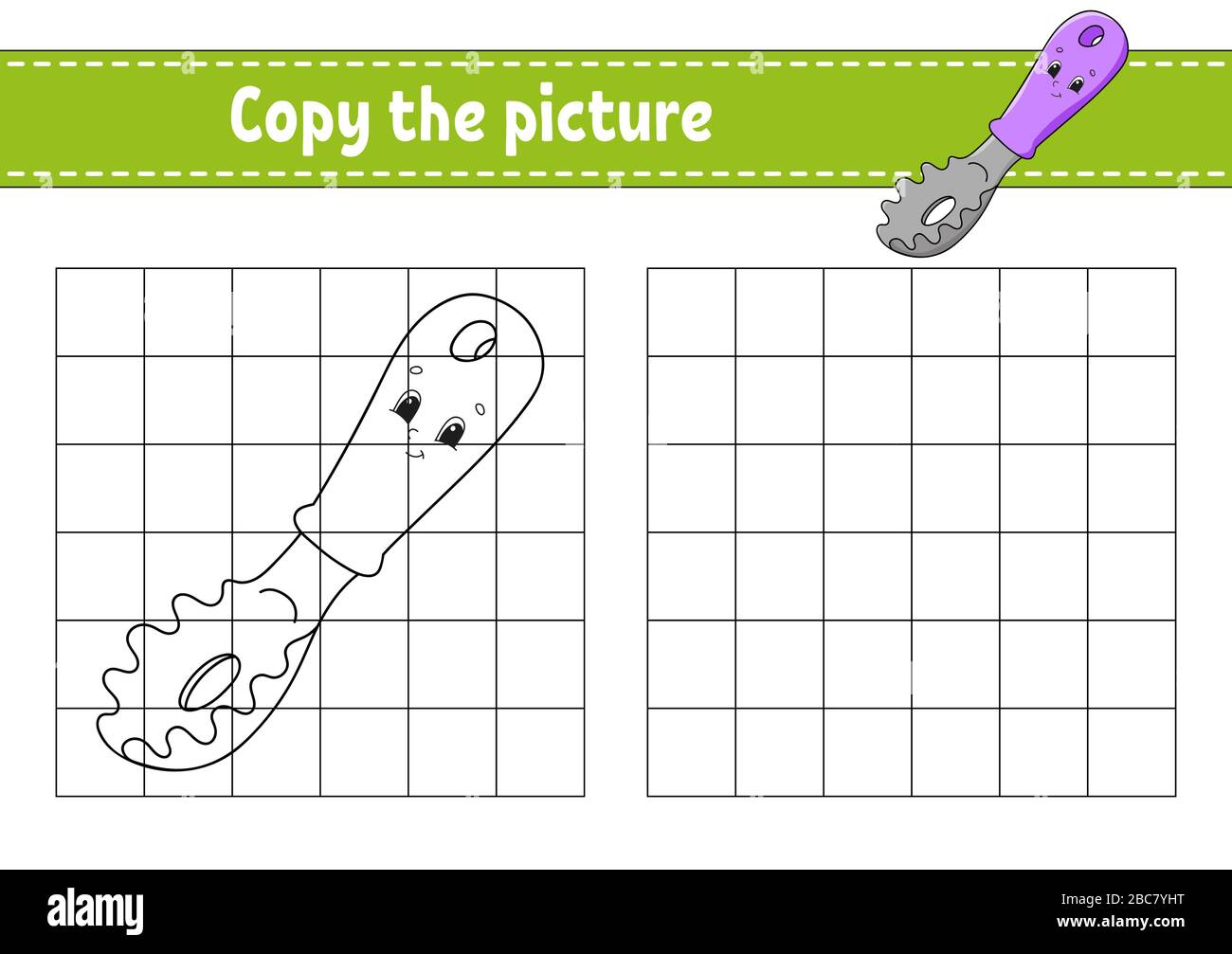 Copy the picture. Spaghetti spoon. Coloring book pages for kids ...