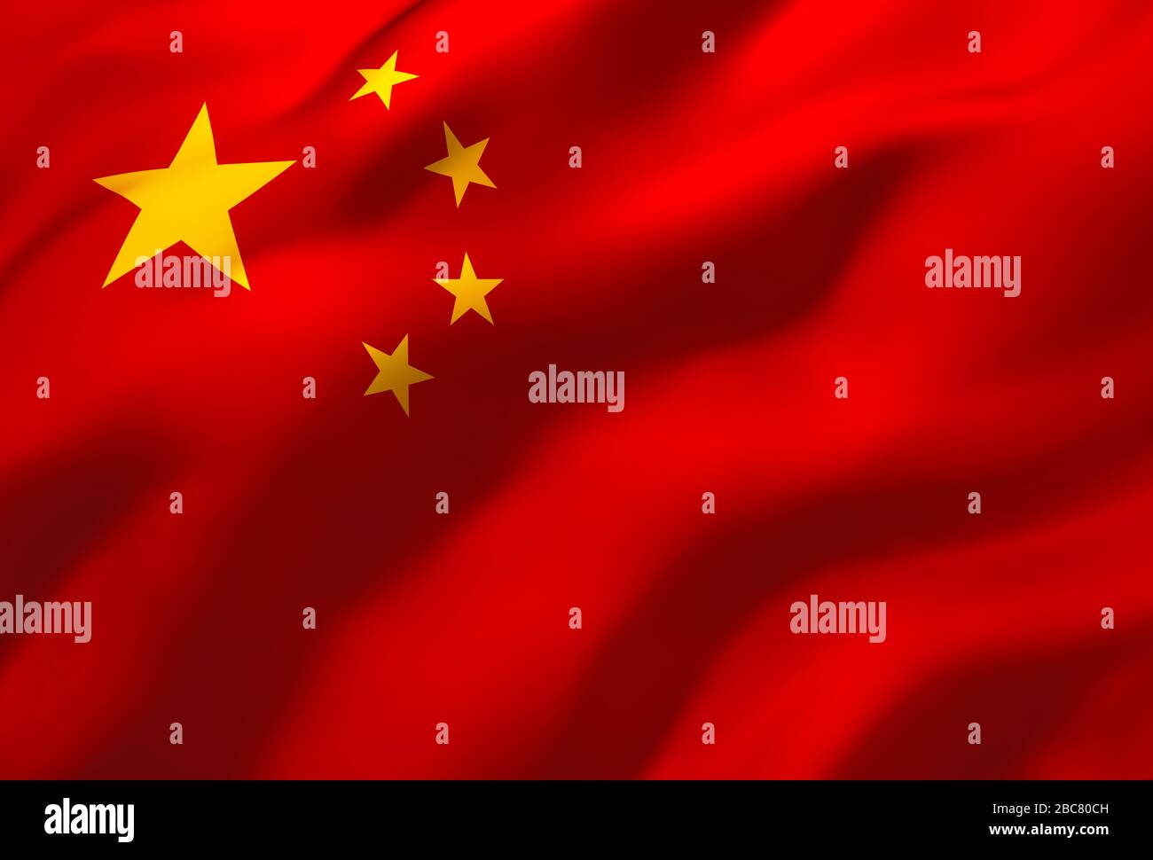 Flying chinese flag hi-res stock photography and images - Alamy