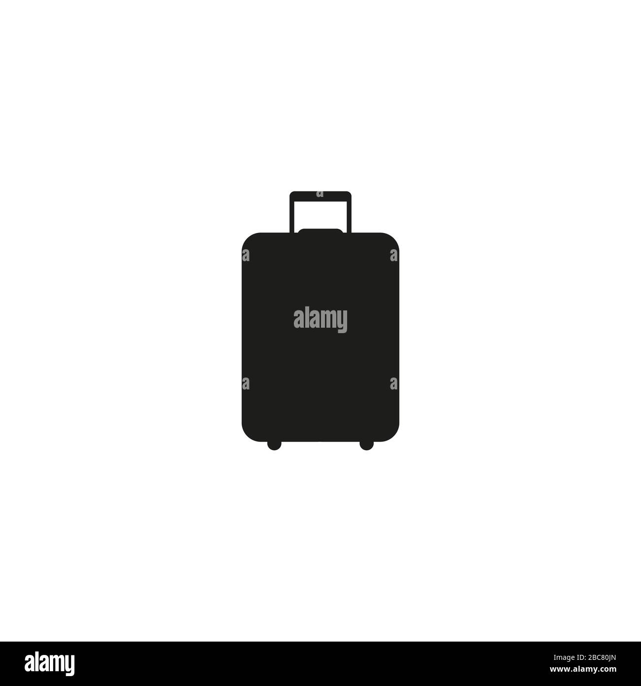 travel bag icon, isolated, black on the white background. Vector Stock ...