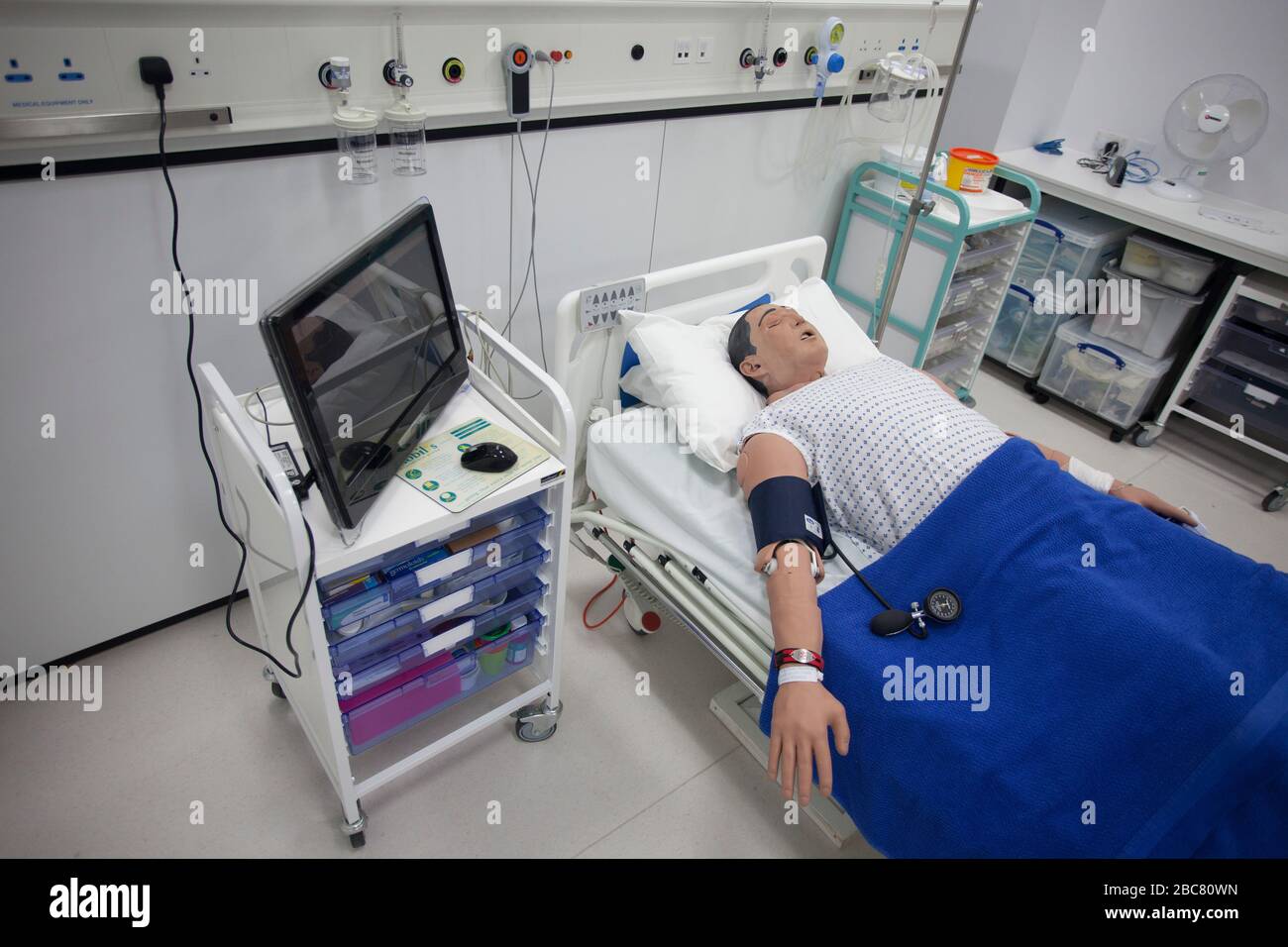 Dummy patient testing equipment at clinical skill centre, retraining ...