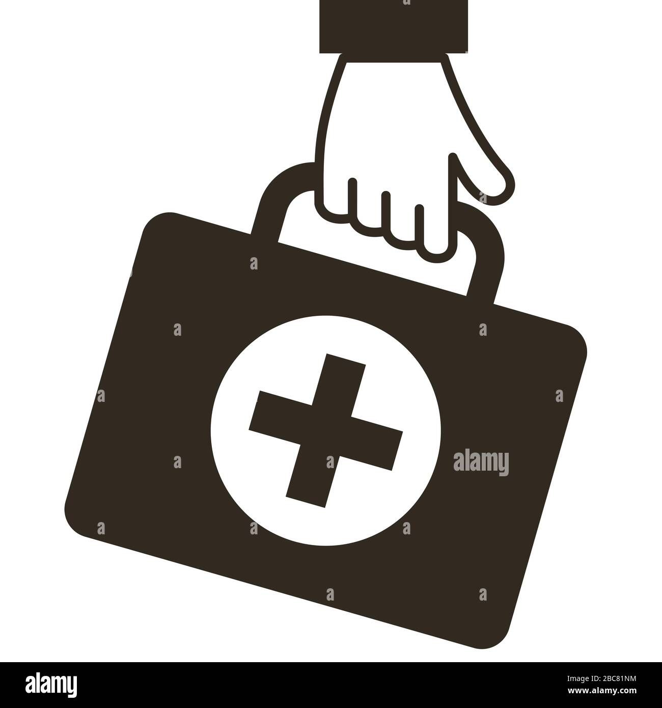 Hand keep virus first aid help kit box icon Stock Vector Image & Art ...