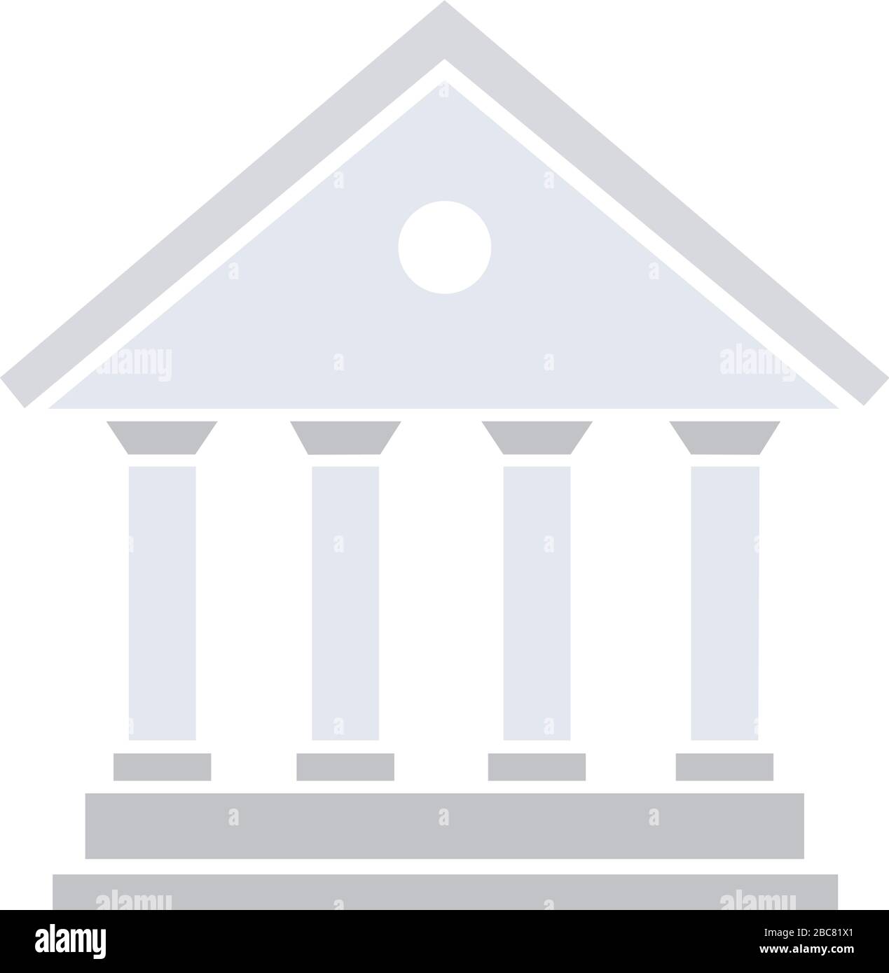bank icon courthouse, library, government city hall, vector ...