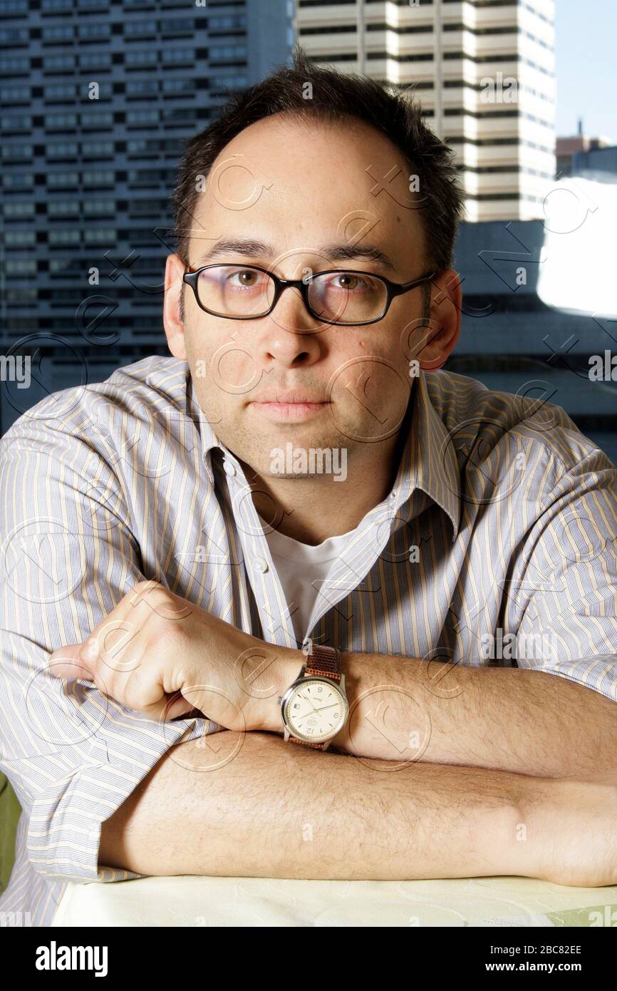 Portraits of writer, director, and comedian David Wain photographed in ...