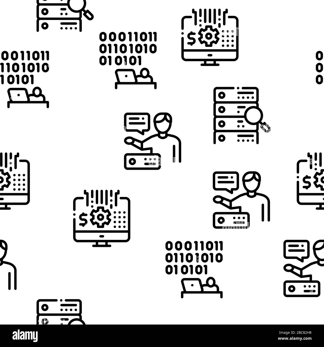 Data Scientist Worker Seamless Pattern Vector Stock Vector Image & Art - Alamy