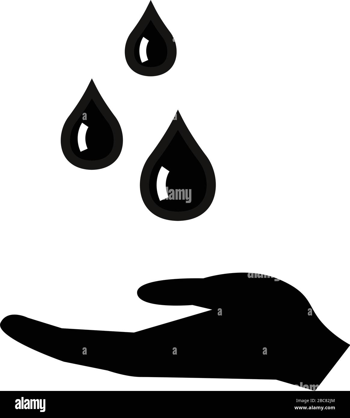 Hand washing vector icon hygiene symbol on white isolated background ...