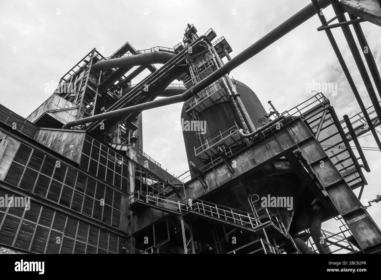 Old rusty construction of abandoned metallurgical plant Stock Photo - Alamy
