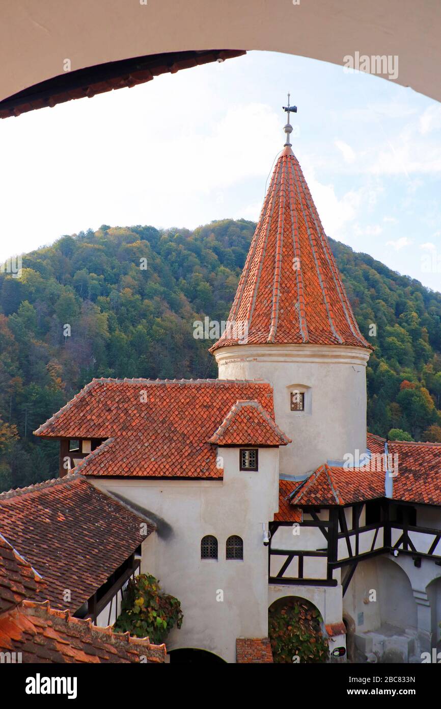Bran Castle, known as Dracula Castle in Bran, Transylvania, Romania ...