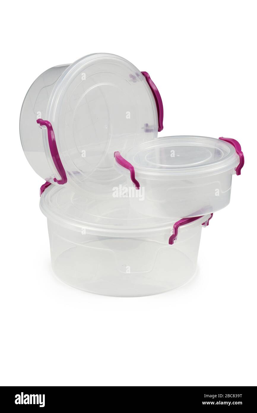 Transparent plastic food container on white. High resolution photo ...