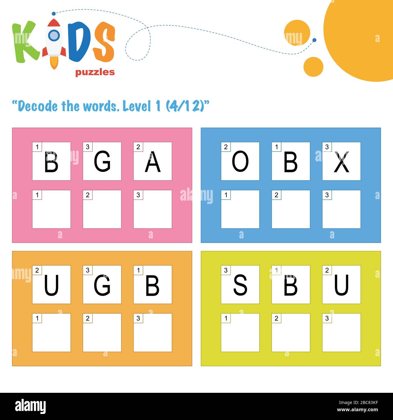 Decode the 3-letter words. Worksheet practice for preschool, elementary and middle school kids. Fun logic puzzle activity sheet Stock Vector Image & Art - Alamy decode-the-3-letter-words-worksheet-practice-for-preschool-elementary-and-middle-school-kids-fun-logic-puzzle-activity-sheet-stock-vector-image-art-alamy